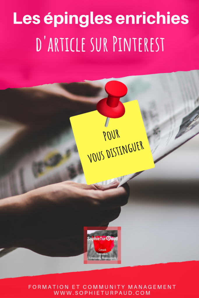 À quoi ressemble une épingle enrichie type Article dans Pinterest