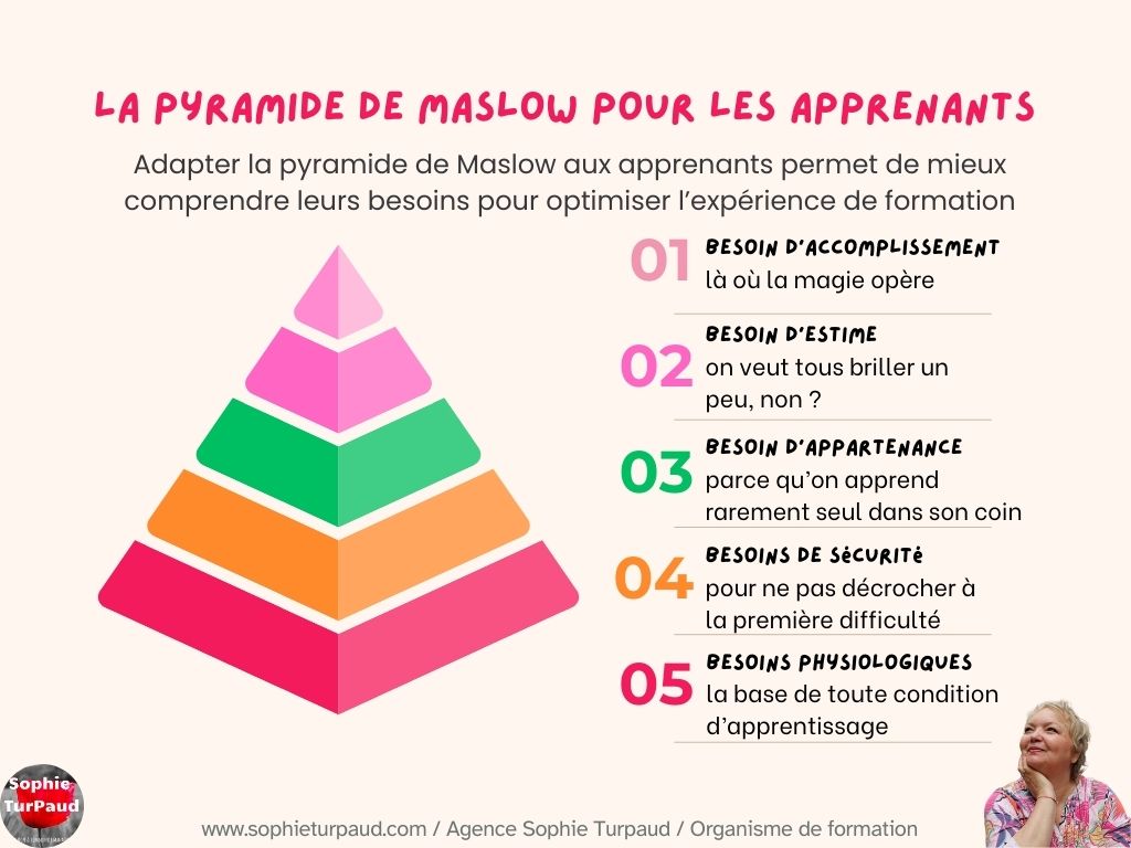 La pyramide de Maslow appliquée aux apprenants - Agence SophieTurpaud